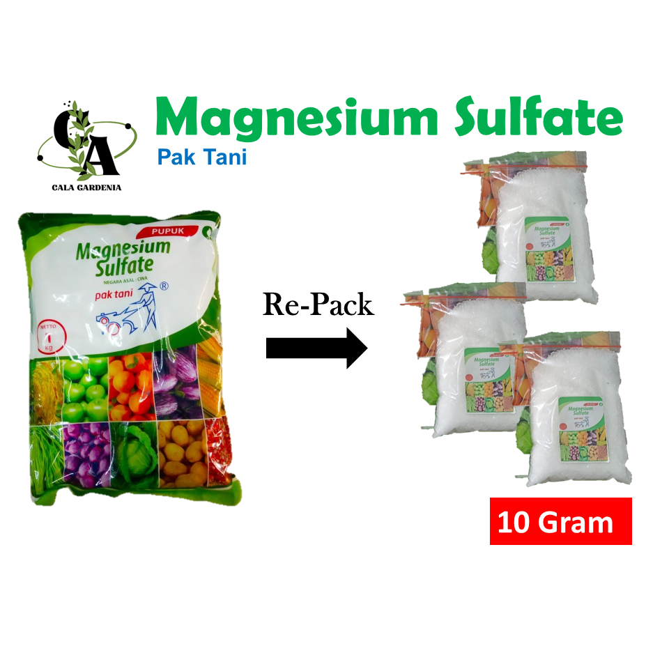 Jual PUPUK MAGNESIUM SULFATE PAK TANI RE-PACK 10 GRAM ORIGINAL TERLARIS ...