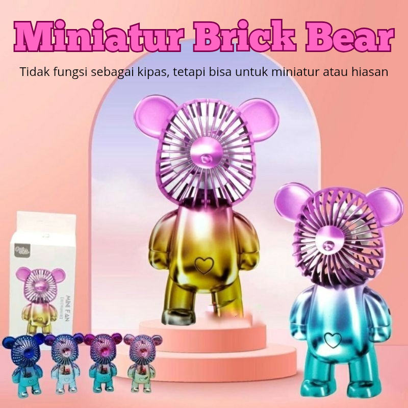 Jual Miniatur Bear Brick Gradasi Hiasan Boneka Bear Koleksi Miniatur ...