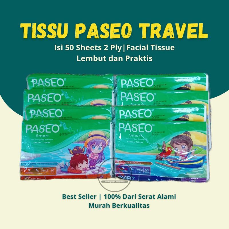 Jual Tisu Paseo Travel Pack 50 Lembar Merek Paseo Facial Tissue Murah ...
