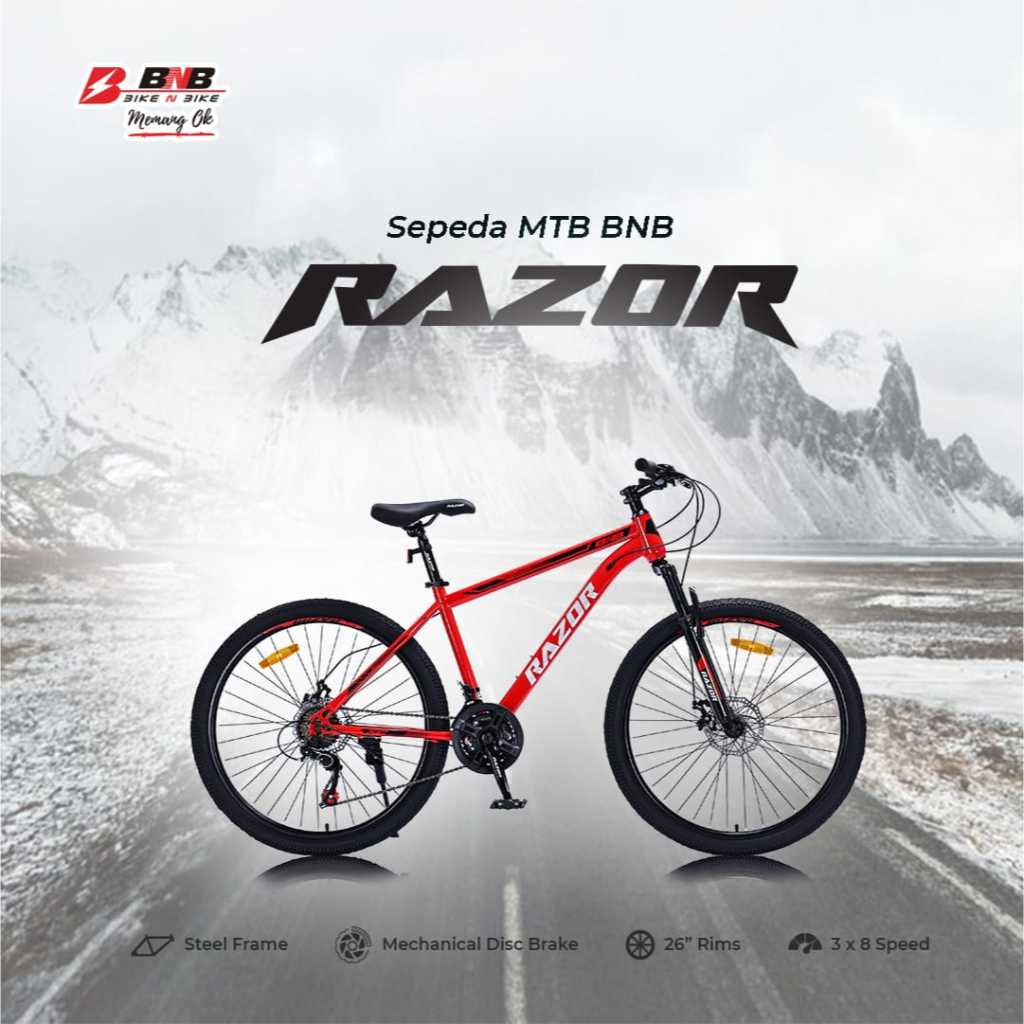 Jual BNB RAZOR ukuran 26 inch Sepeda Gunung Cowok MTB | Shopee Indonesia