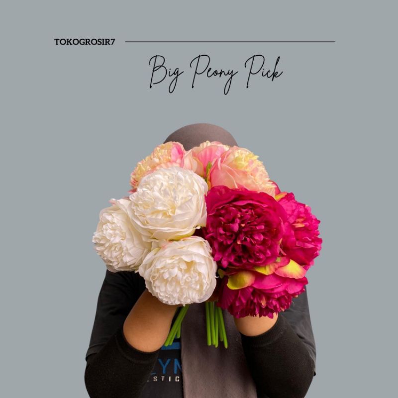 Jual BUNGA PALSU BIG Peony pick 1 TANGKAI Artificial Flower buket ...