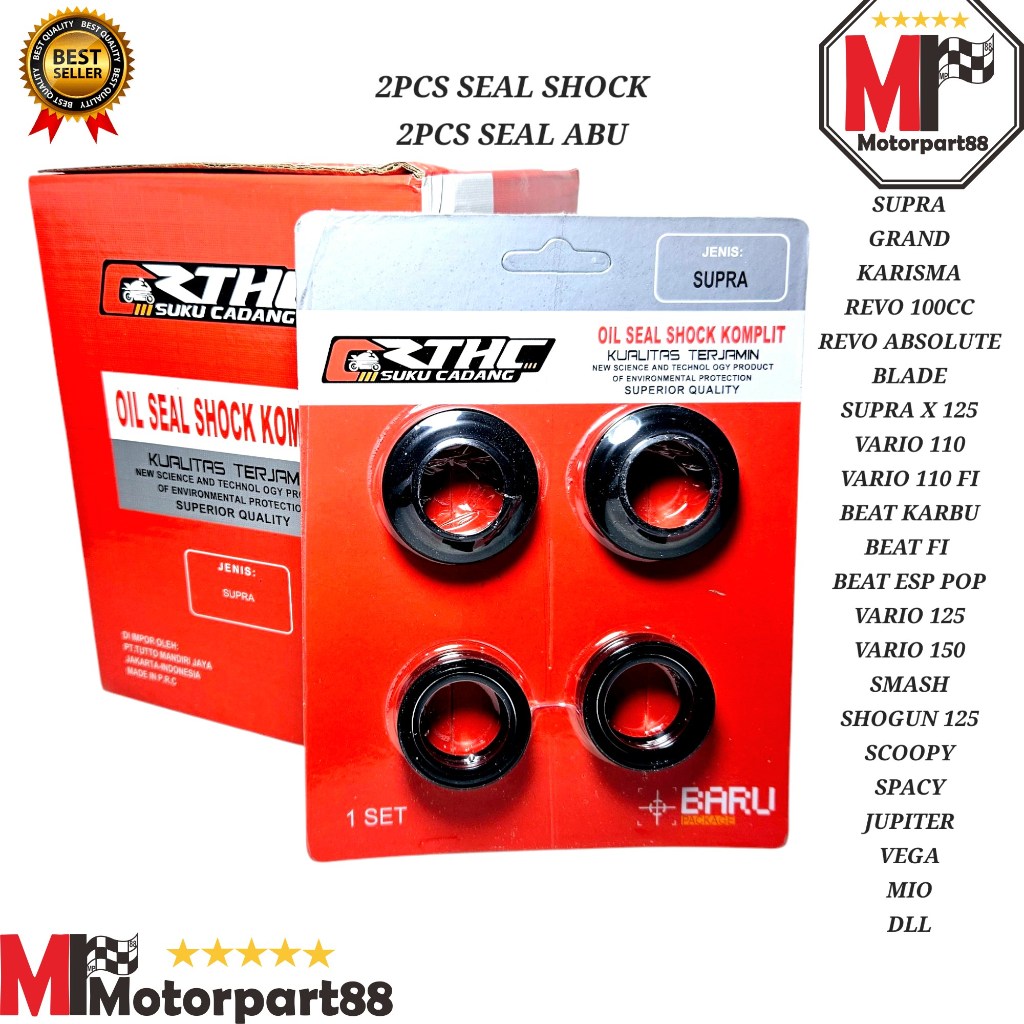 Jual SEAL SIL SHOCK THL KOMPLIT SET ATAS BAWAH SUPRA BEAT VARIO SCOOPY REVO GRAND | Shopee Indonesia