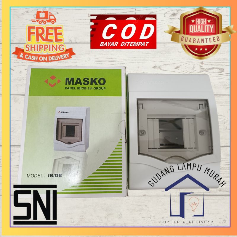 Jual Masko Panel IB/OB 2-4 Group 9804 Box MCB Masko 4 Grup Kotak MCB ...