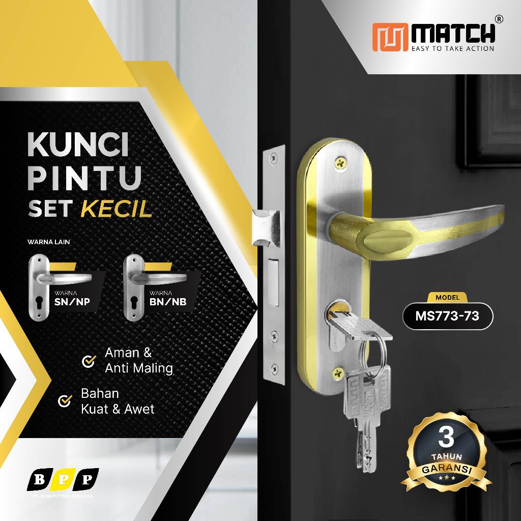 Jual Handle Pintu Rumah / Kamar Kecil 15cm Komp Keys System Silinder ...