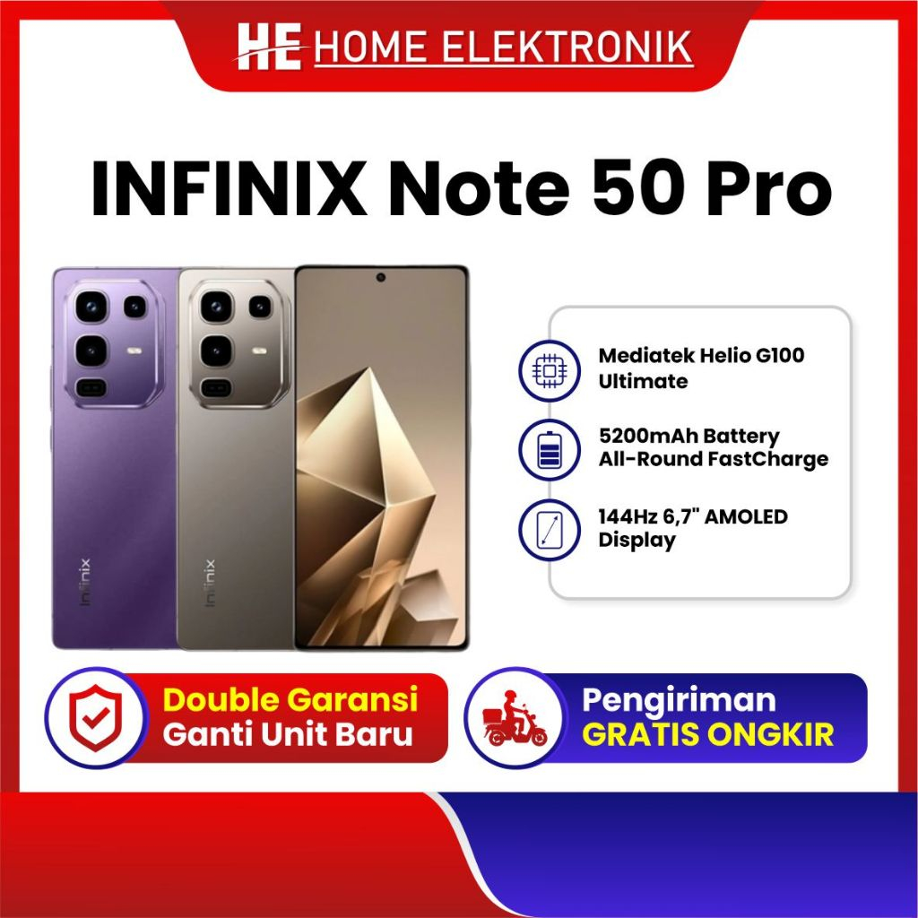 Jual Infinix Note 50 Pro 8/256GB [+8GB Extended RAM] NFC Original ...