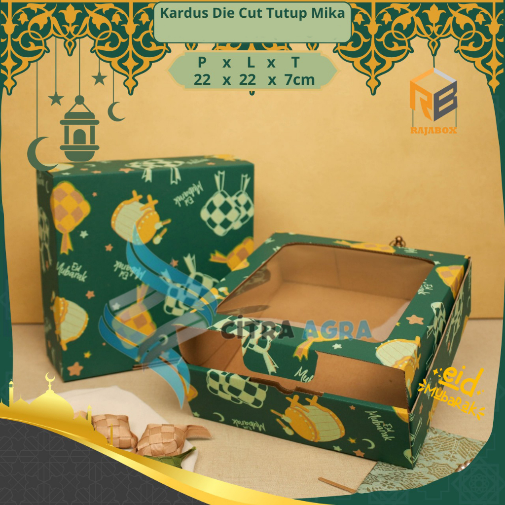 Jual Dus Kotak Kue 22 x 22 x 7 cm Cake Box Mika pudding Packaging ...