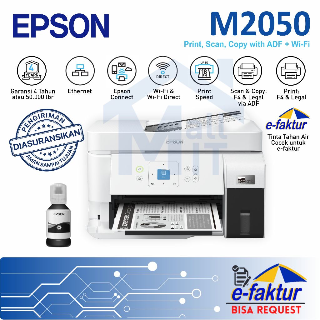 Jual MALLIT EPSON Printer EPSON M2050 M-2050 M 2050 All In One ...