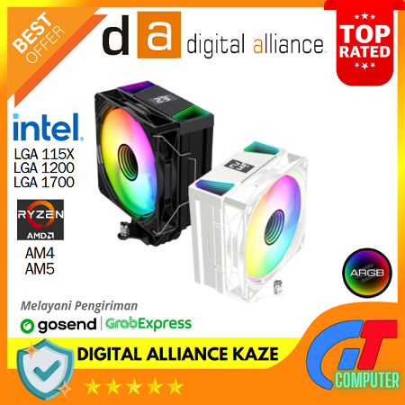 Jual Digital Alliance KAZE 4D ARGB Digital LED 120mm - CPU Cooler HSF Intel / AMD | Shopee Indonesia