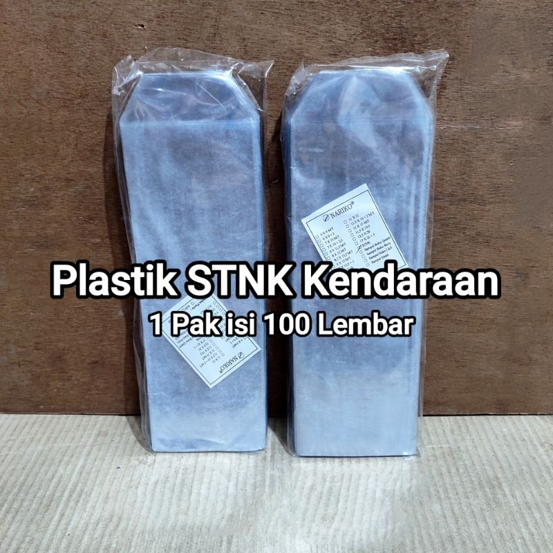 Jual 1 Pak Plastik Stnk Kendaraan isi 100 Lembar ( TEBAL 0.6 Micron ...