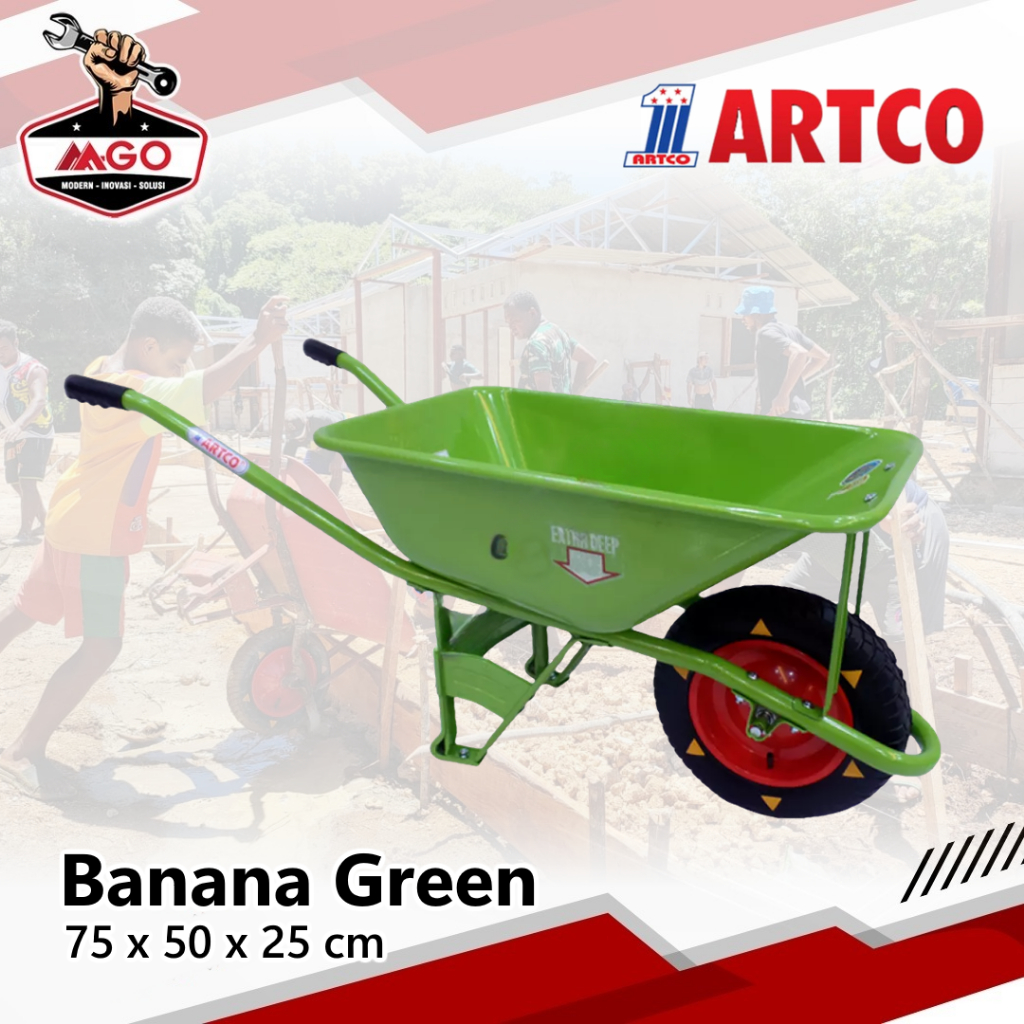 Jual Gerobak Roda Sorong / Pasir Banana Green ARTCO | Shopee Indonesia
