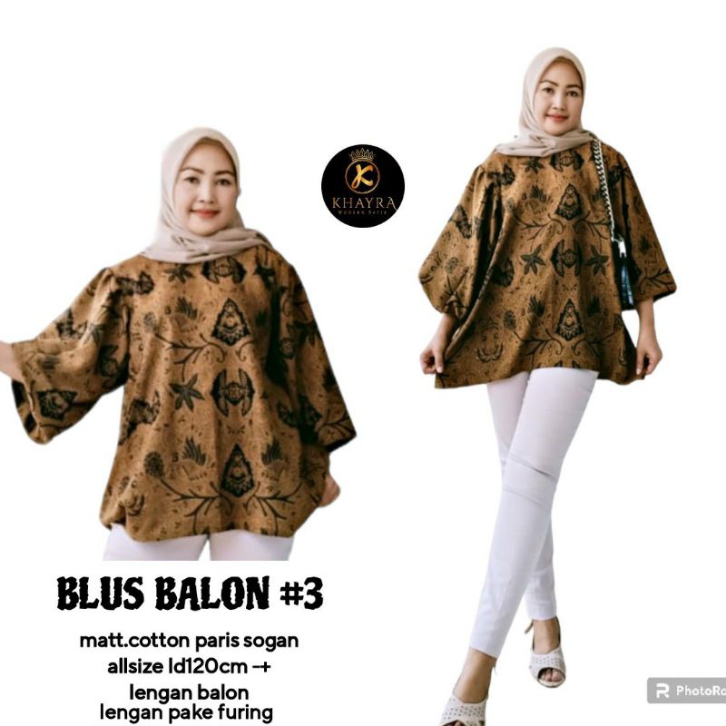 Jual BLUS BATIK KLASIK-KHAYRA BATIK-BLUS BATIK KERJA-BATIK PREMIUM ...