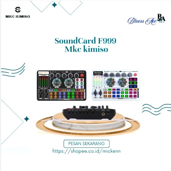 Jual Gonew Soundcard Bluetooth F999 Audio Kartu Suara Mic USB External ...