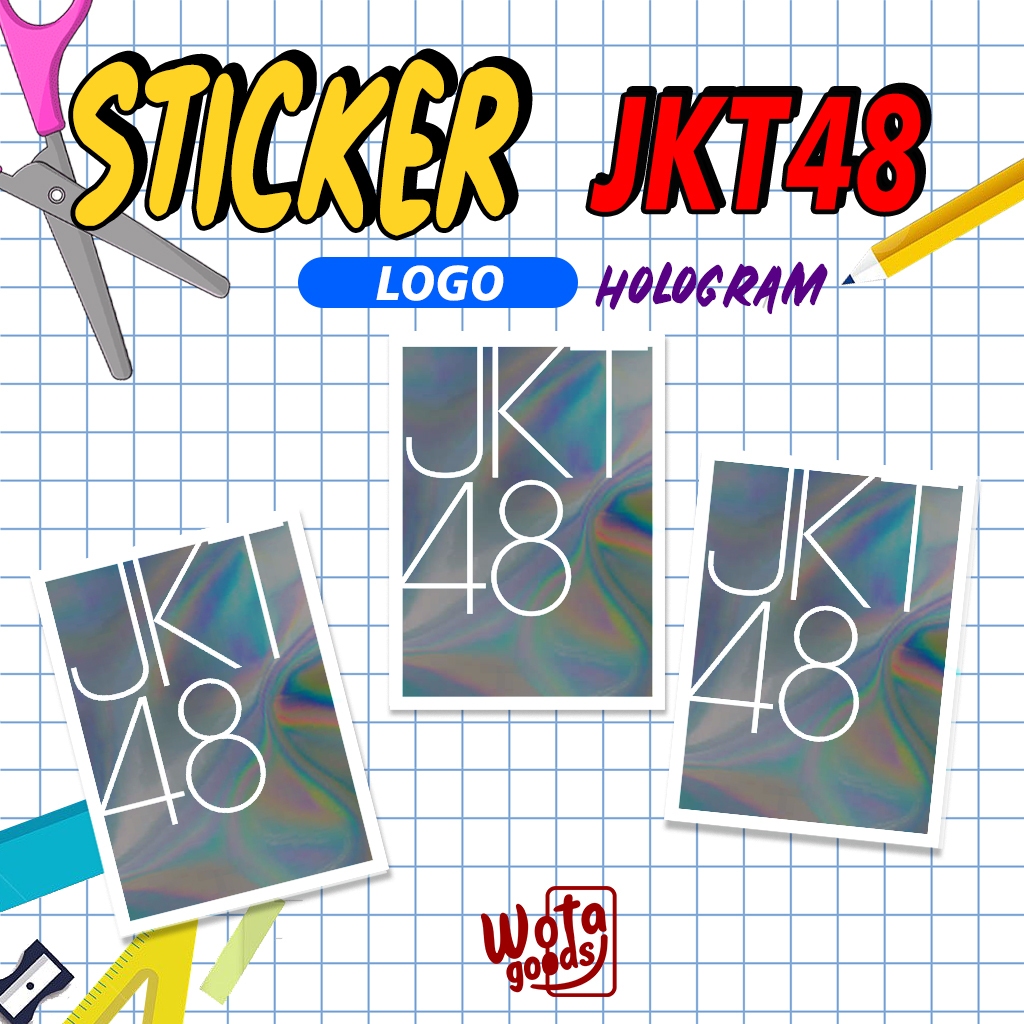 Jual STIKER JKT48 HOLOGRAM LOGO HITAM - STICKER IDOL GRUB - WOTA ...