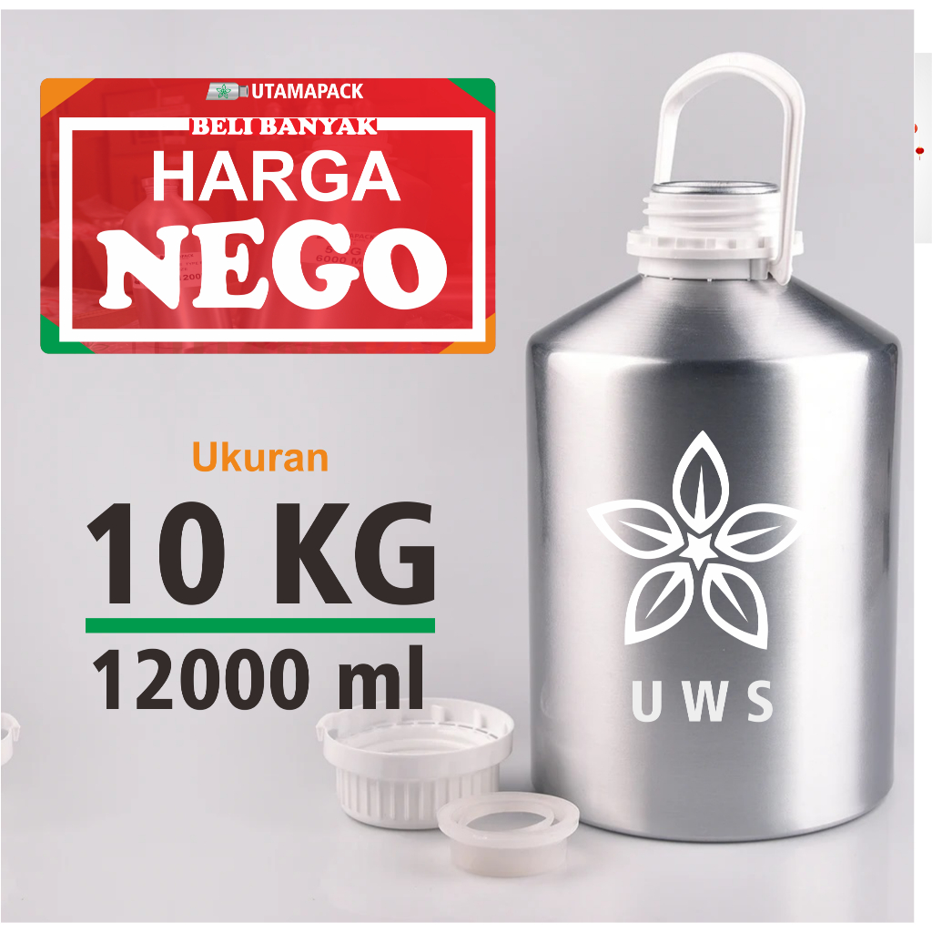 Jual botol alumunium /aluminium 10liter 10l 10KG 10 kilo ( 12000 ml) untuk parfum, essential oil ...