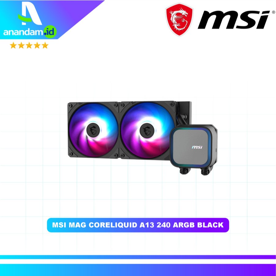 Jual MSI MAG CORELIQUID A13 240 BLACK | MSI LIQUID COOLER 240MM ARGB BK ...