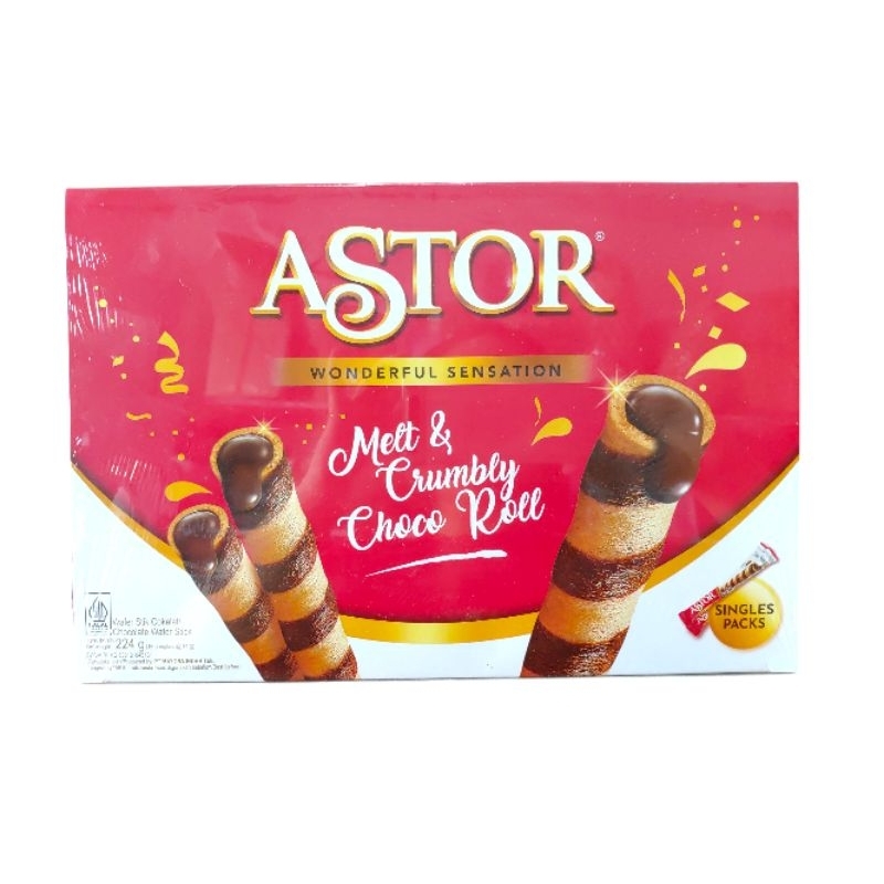 Jual Astor Wafer Stik Cokelat (224 Gram) | Shopee Indonesia