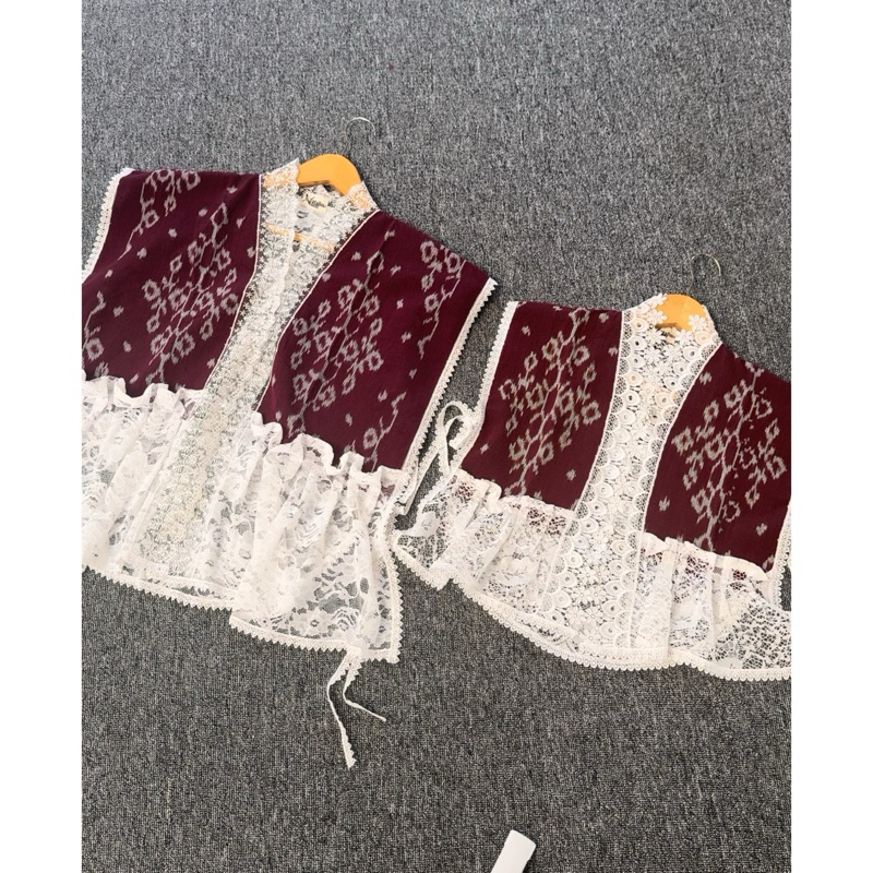 Jual BAJU TENUN COUPLE FAMILY VEST TENUN MIX BRUKAT X KEMEJA TENUN PRIA ...