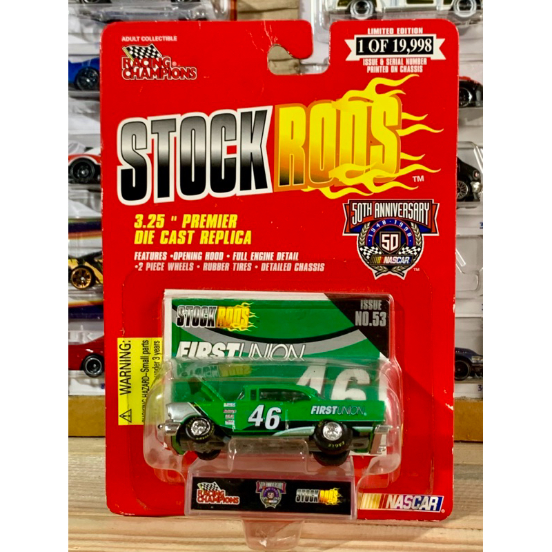 Jual NASCAR Stock Rods # First Union 57 Chevy Bel-Air Green 50Th ...