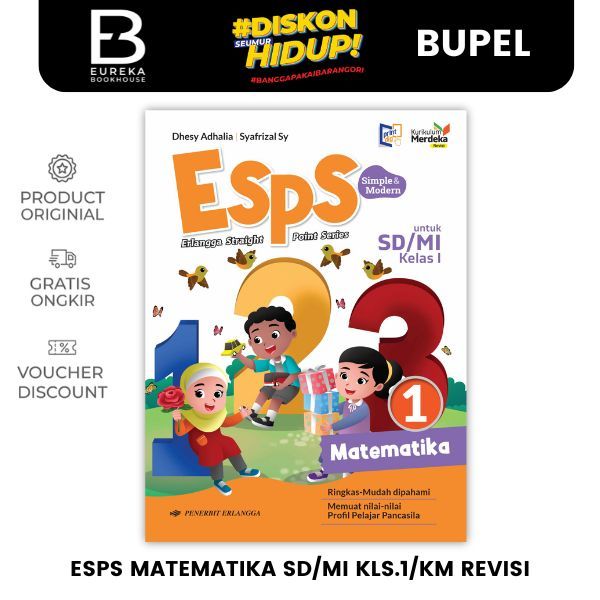 Jual BUKU ERLANGGA ESPS MATEMATIKA SD/MI KELAS 1 REVISI - KURIKULUM MERDEKA | Shopee Indonesia