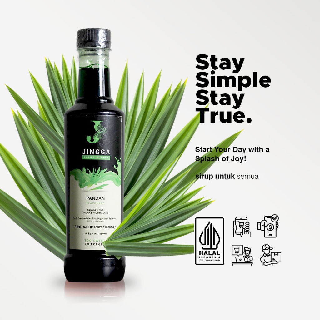 Jual JINGGA Pandan Syrup 350 ml - Sirup Flavor Pandan Untuk Kopi ...