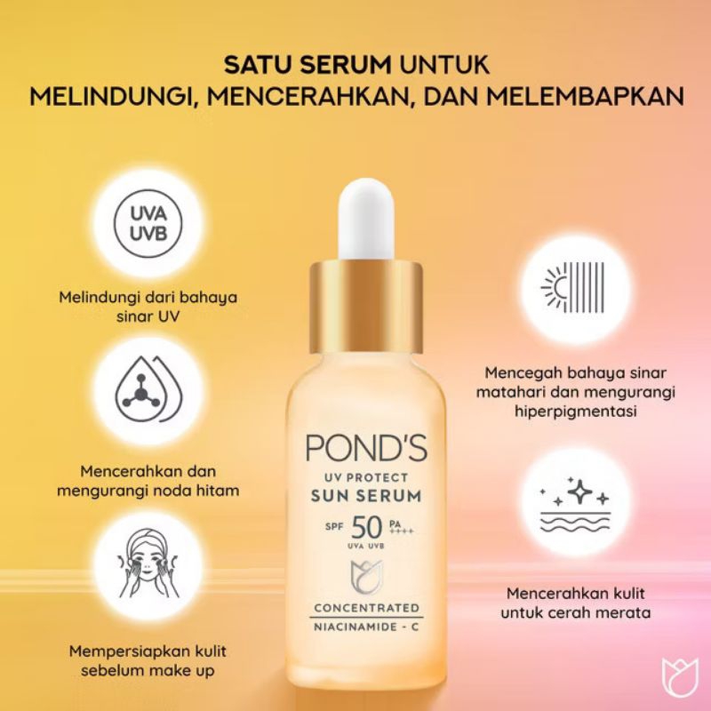 Jual Ponds UV Protect Sun Serum SPF 50 PA++++ Botol 30gr | Shopee Indonesia
