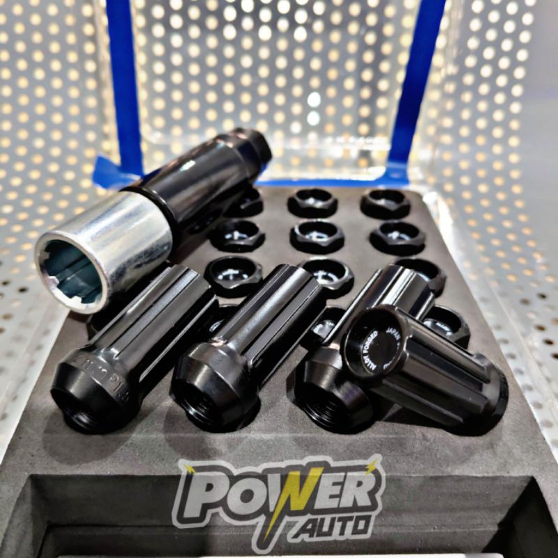 Jual Baut Mur Roda / Dura Nut HSR BLACK 1,5 baut Roda mobil (isi 20 pcs ...