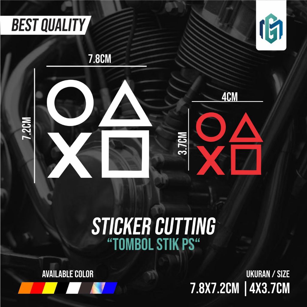 Jual STICKER STIKER CUTTING VIRAL TOMBOL STICK PS PLAYSTASION GAME ...