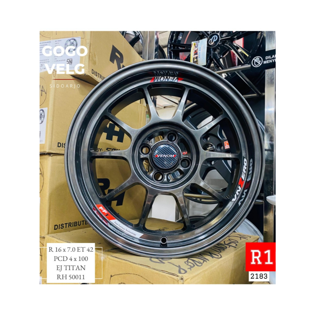 Jual Paket Velg Mobil R16 Venom PCD 4X100 Plus Ban Luar Mobil Accelera ...