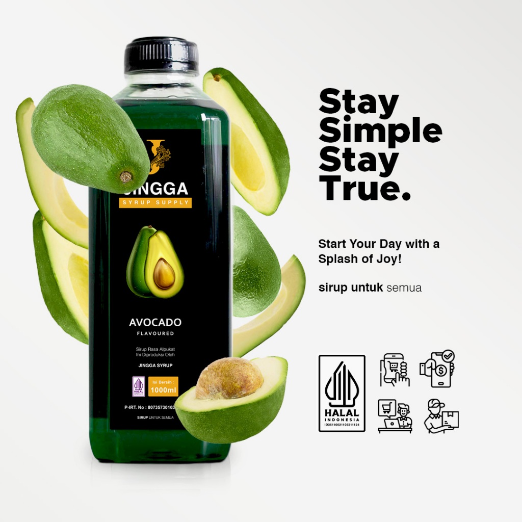 Jual JINGGA Avocado Syrup 1000ml - Sirup Flavour Buah Avocado | Shopee ...
