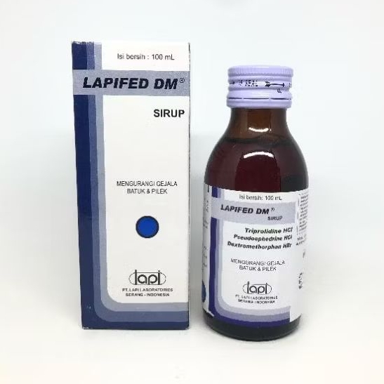 Jual LAPIFED DM SIRUP 100 ML / OBAT BATUK KERING PILEK FLU ANAK / LAPI ...
