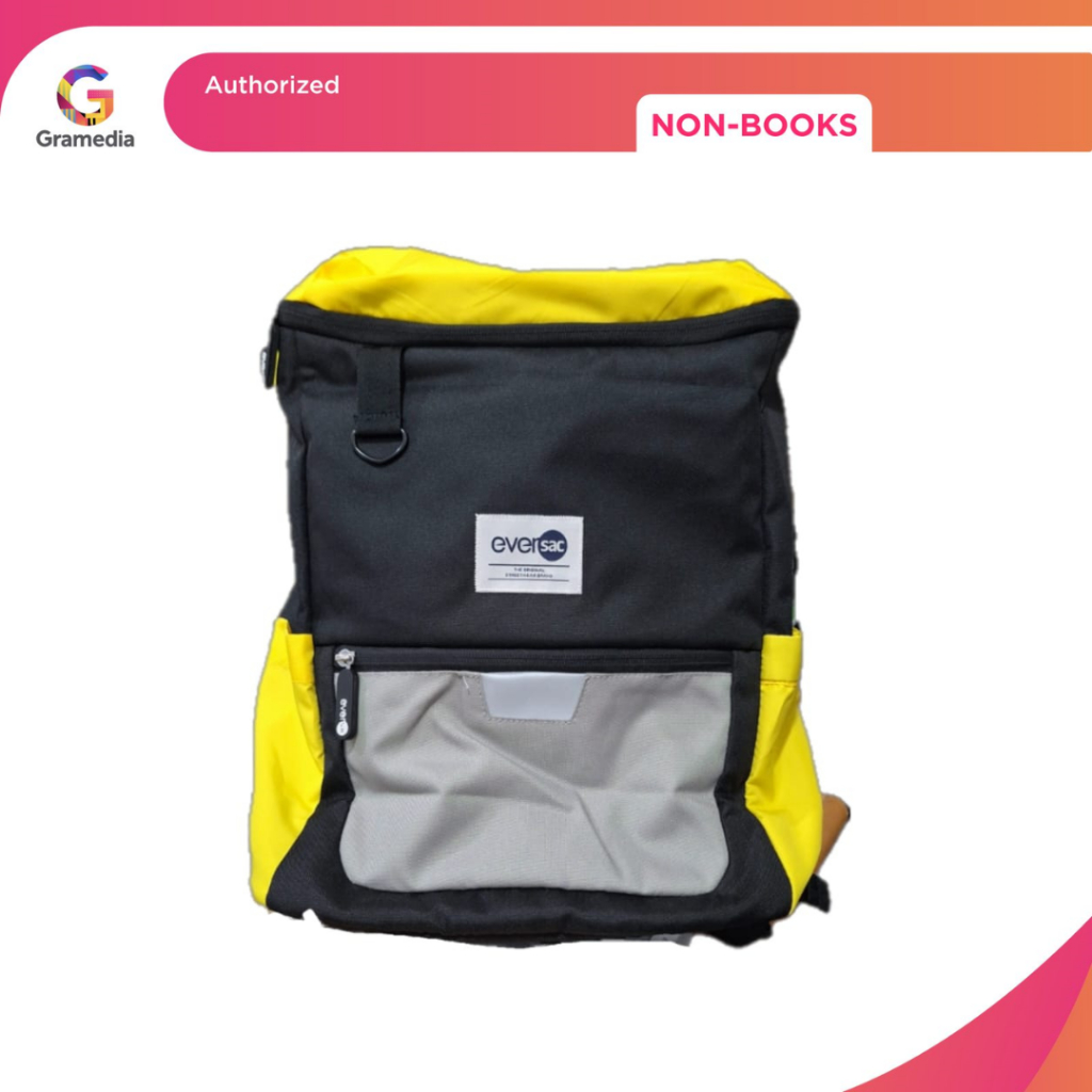 Jual Gramedia Surabaya - EVERSAC BACKPACK JUNIO ALPHA BLACK GREY YELLOW ...