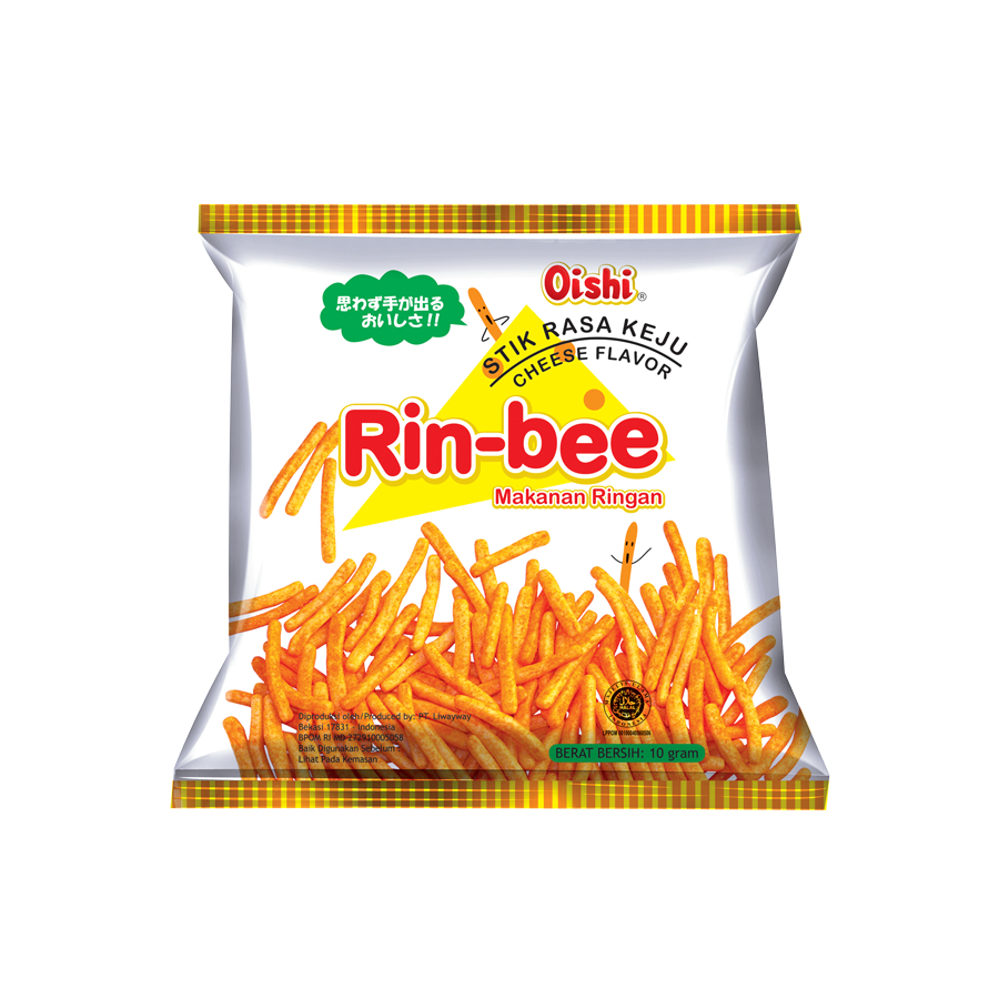 Jual stik makanan ringan oishi rinbee 10GR keju stick rin bee cemilan ...