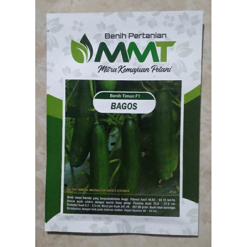 Jual Benih Timun F1 BAGOS dari MMT @20 gram Exp: 30-08-26 Barang ...