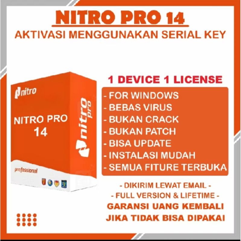 Jual Nitro Pro 14 PDF/Edit PDF licence Original lifetime Full Version | Shopee Indonesia