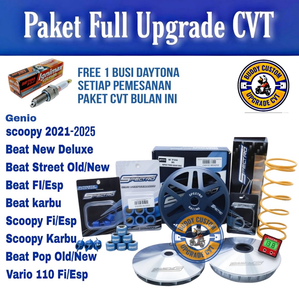 Jual Paket CVT FULL Upgrade CVT Beat Fi EspScoopy Fi Genio - Paket CVT ...