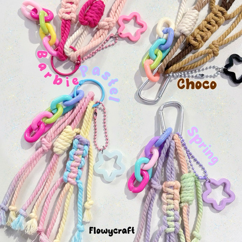 Jual [PROMO] Bag Charm Keychain Macrame Gantungan Tas Macrame Gantungan ...