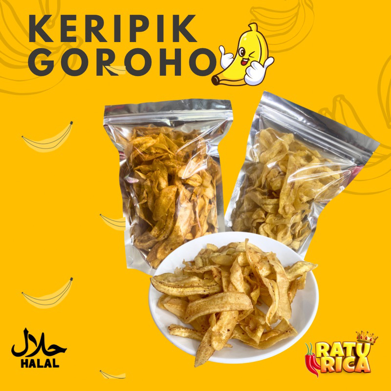 Jual Ratu rica 100 gram asli Manado keripik pisang goroho renyah ...