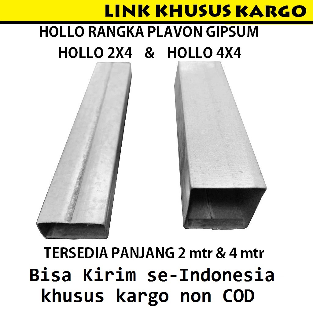 Jual Hollo Galvanis 2x4 4x4 Plafon Holow Galvalum Holo Baja Hollow ...
