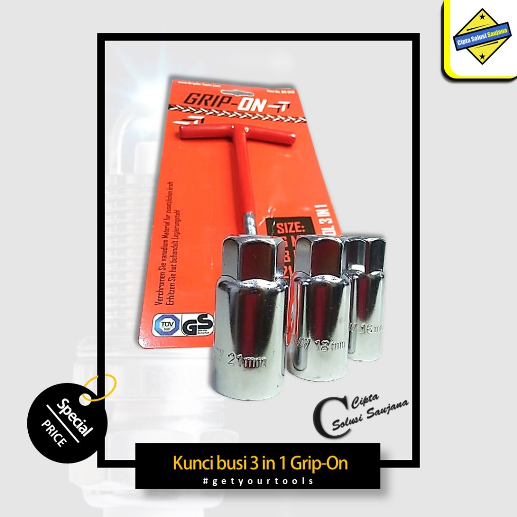 Jual GRIP ON 3 in 1 KUNCI BUSI 16 18 21 MM FLEKSIBEL KUNCI SOK BUSI ...