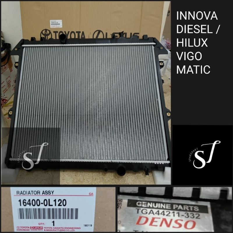 Jual RADIATOR ASSY TOYOTA INNOVA / HILUX / VIGO DIESEL MATIC ORIGINAL ...