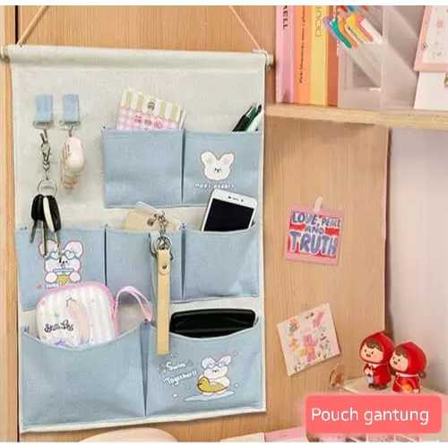 Jual Pouch Gantung Dinding 3 /5/7/Sekat / Storage Kain Gantung ...