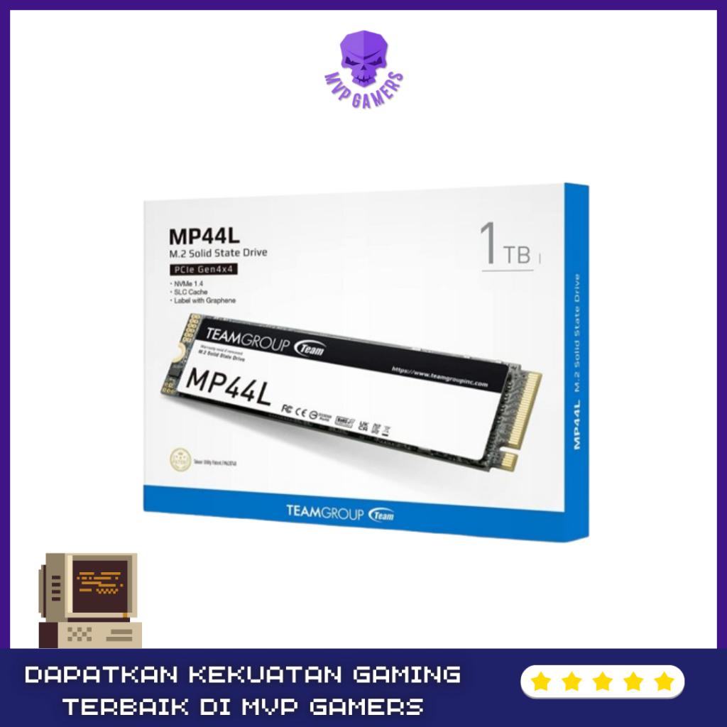 Jual SSD Team MP44L 1TB NVMe M.2 2280 PCIe Gen 4x4 – Termurah & Bergaransi Resmi | Shopee Indonesia