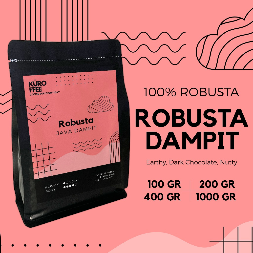 Jual Kuroffee - Kopi Robusta Java Dampit Biji/Bubuk (Coffee Bean/Grind ...