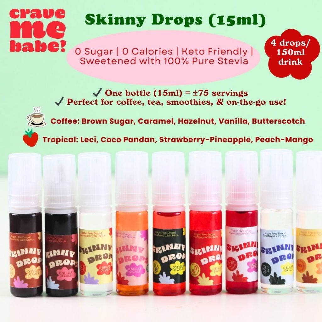 Jual (New!) 15ml SKINNY DROPS | Sugar Free Drops 0 SUGAR 0 CALORIES ...