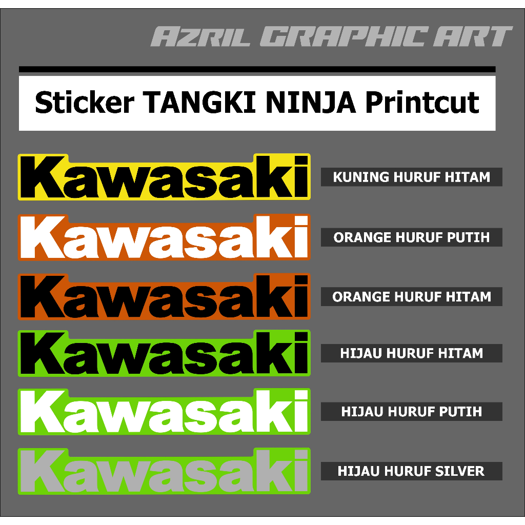 Jual Stiker Kawasaki Tangki Ninja R Ninja SS 1set ( 2 pcs ) | Shopee ...