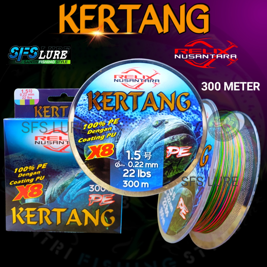 Jual Senar PE Kertang 300meter x8 PE relix nusantara kertang senar pe kuat senar pancing pe ...