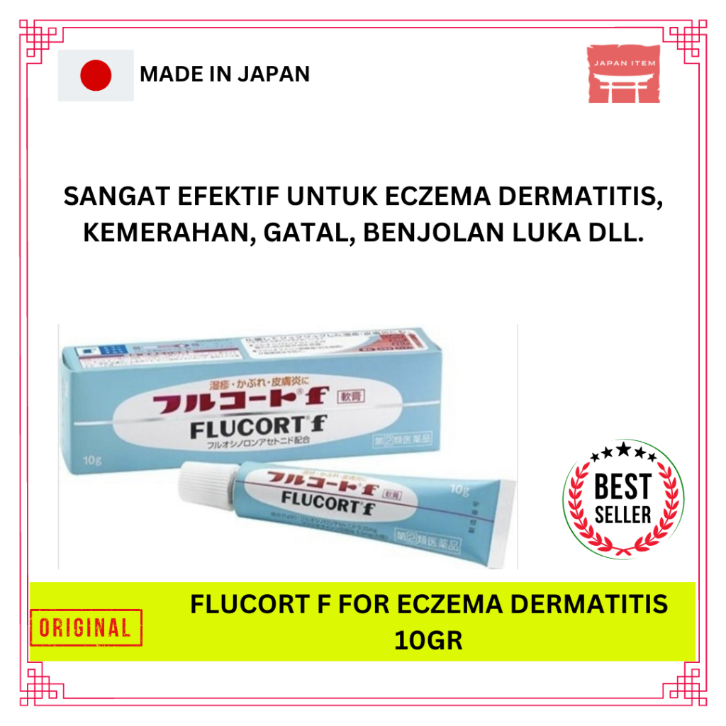 Jual Flucort F for Eczema Dermatitis Salep Gatal 10gr Original Japan ...