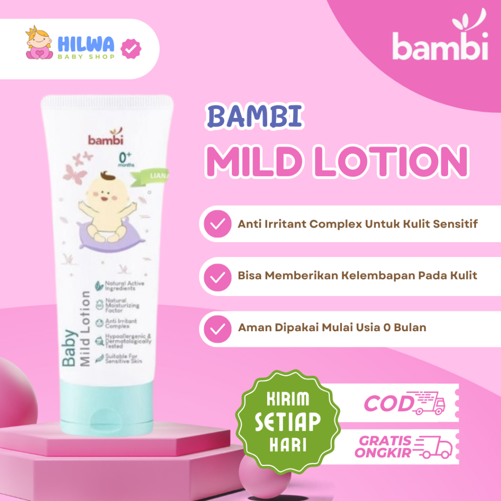 Jual BAMBI BABY MILD LOTION 100ML - BODY LOTION BAYI KULIT NORMAL ...