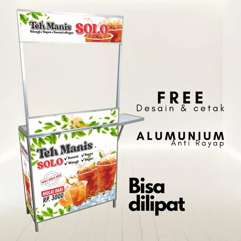 Jual booth portable booth meja es teh solo preloved | Shopee Indonesia
