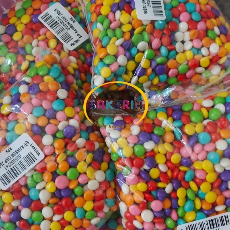 Jual Rainbow Chip Hiasan Kue / Topping Choco Chip Warna Warni | Shopee ...